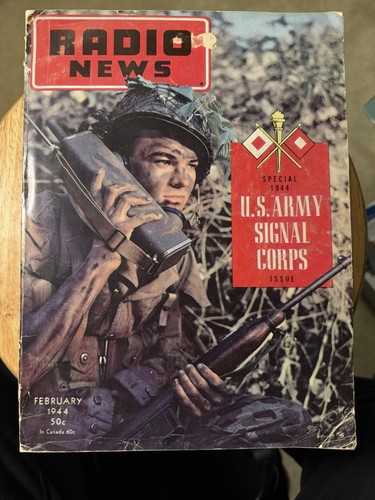 Radio News Magazine Feb 1944 WWII U.S. Army Signal Corps Issue Vintage ...
