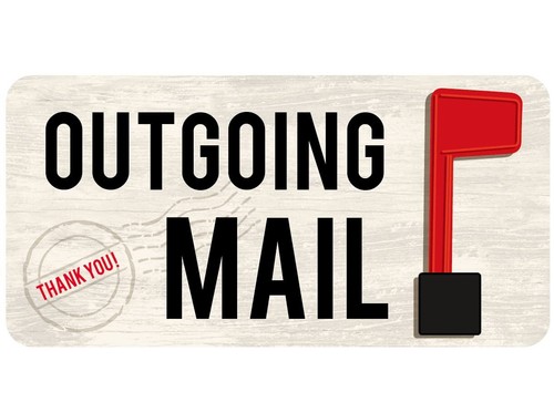 Reflective Outgoing Mail 8 X 4inch Magnetic Mailbox Flag Sign | eBay