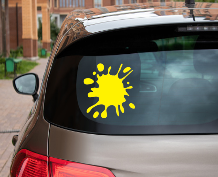 Paint Splatter Sticker Vinyl Decal - Paintball Splat Shot Wall Car ...