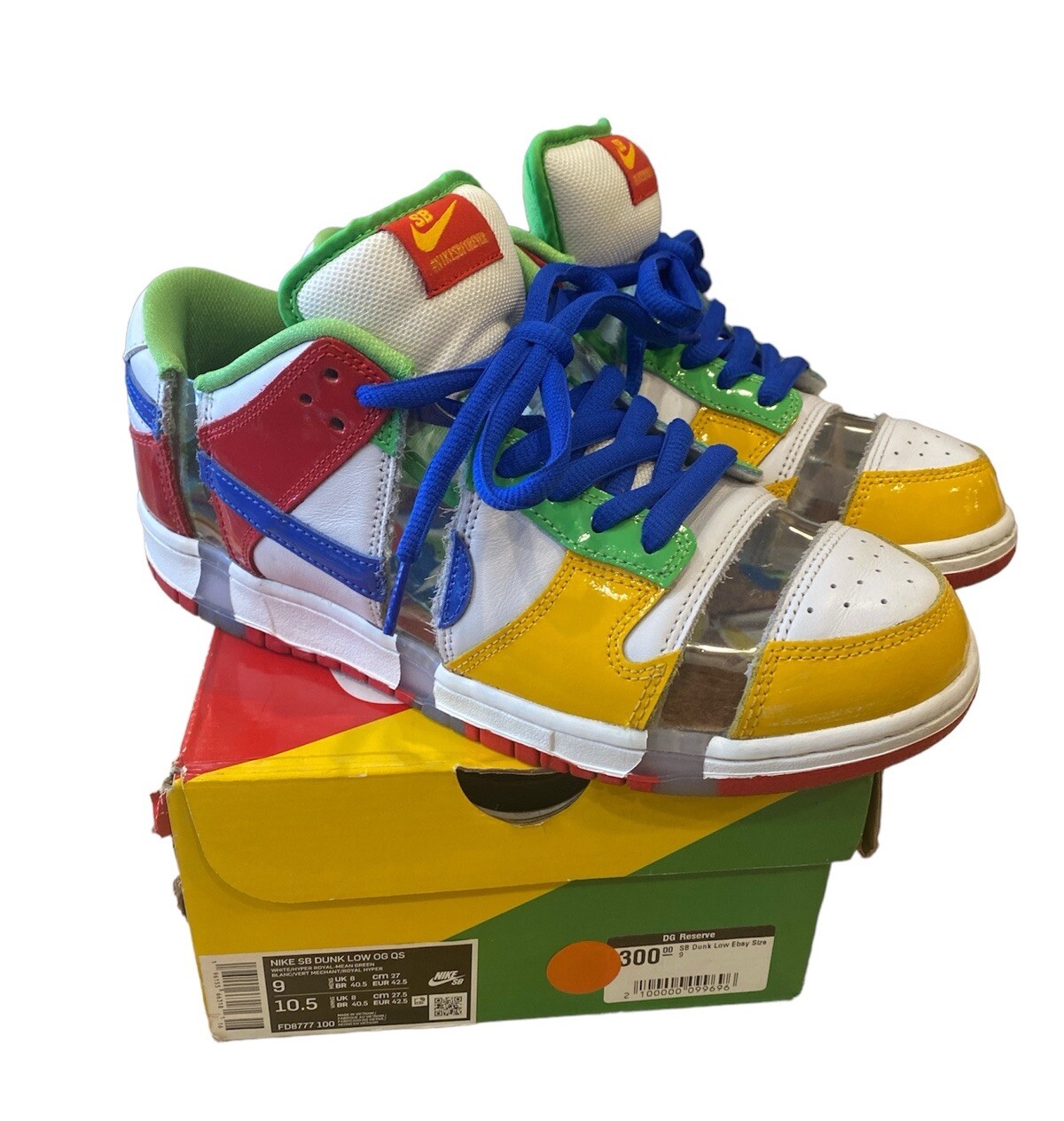 1072) Nike SB Dunk Low "EBAY SANDY BOEDECKER" FD8777-100 Men’s Size 9 ...