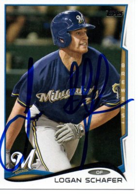 Logan Schafer Milwaukee Brewers 2014 Topps Update Signed Card | eBay