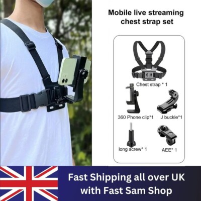 Chest Mount Harness Strap Phone Holder Action Camera POV for Mobile ...