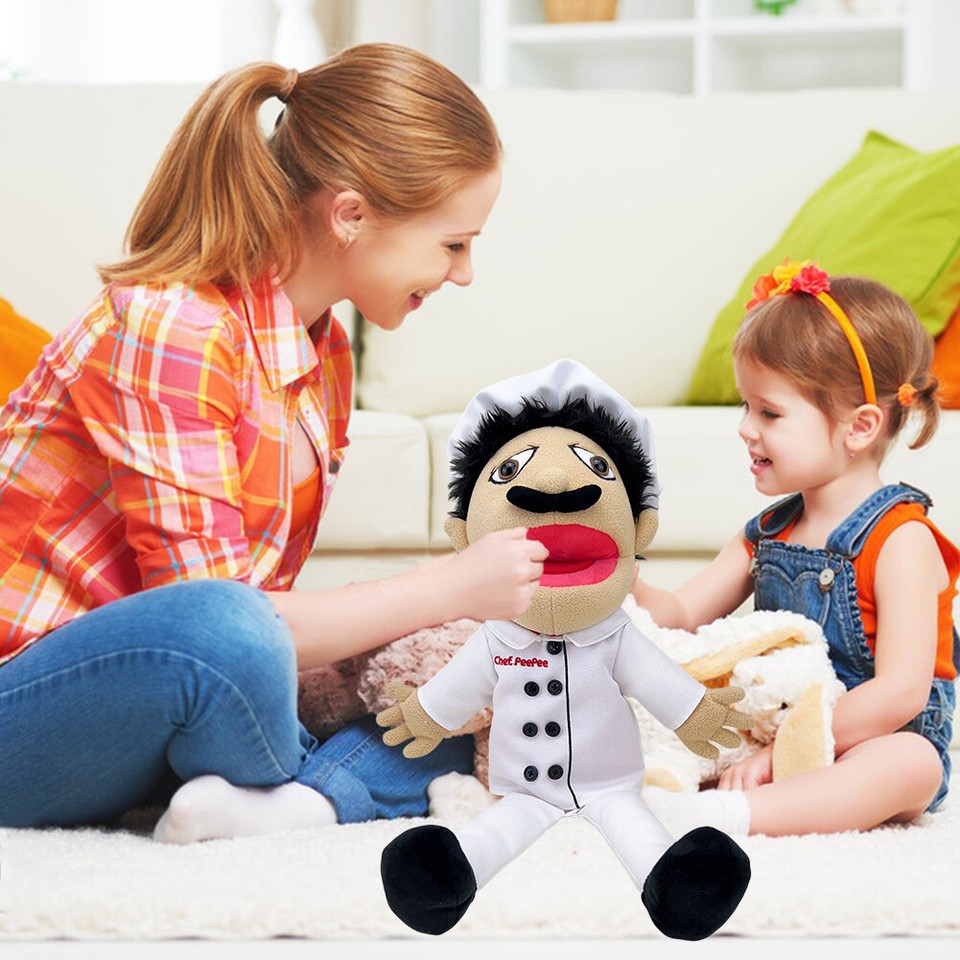 Jeffy Hand Puppet 19.69IN Stuffed Figurine Toy Birthday Kids Gift (Chef ...