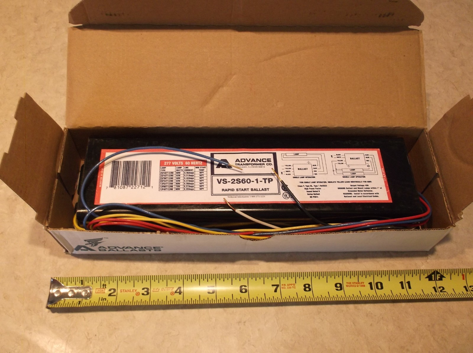 ADVANCE BALLAST VS-2S60-TP 277V 60Hz 800mA .56 AMP | eBay