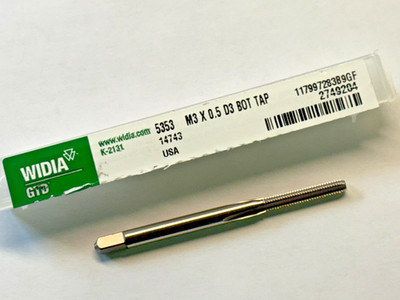 WIDIA M3 X 0.5 D3 3 FLUTE HSS MACHINE BOTTOM TAP # 2749204 | eBay