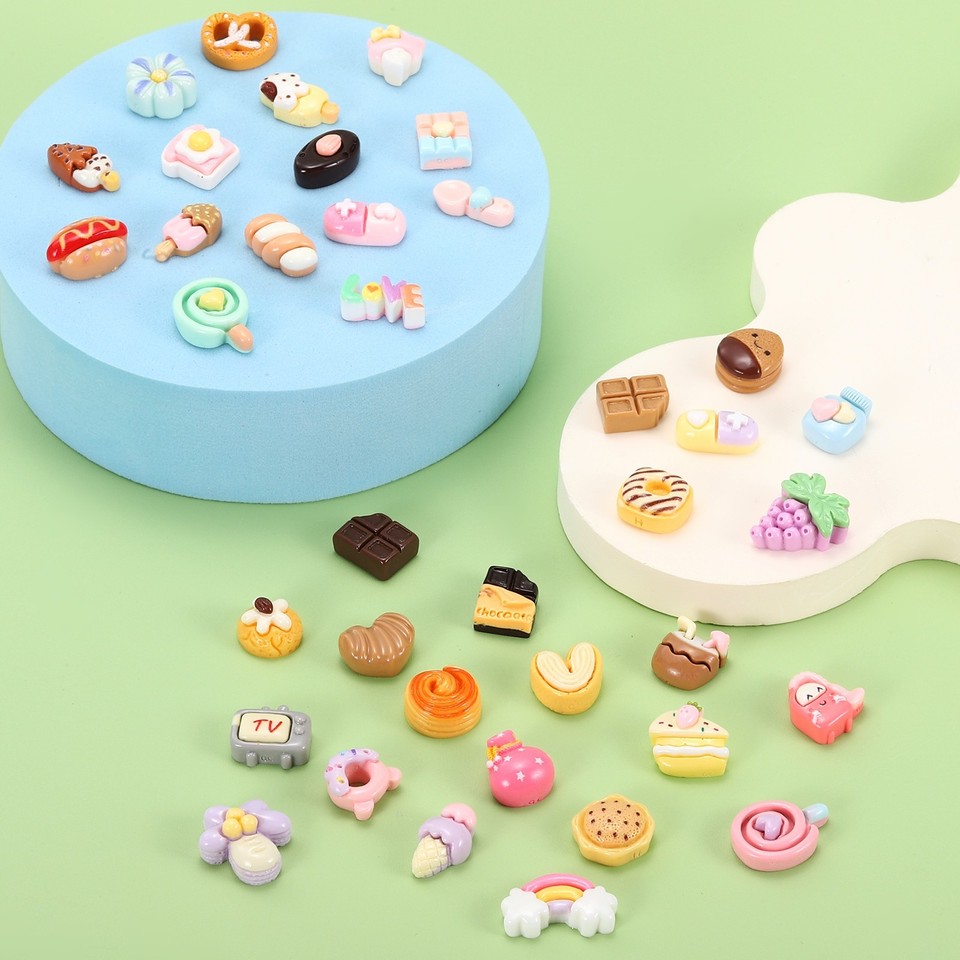 Mini Resin Foods, Tiny Triangle Ice Cream for Dollhouse (Brown Colors ...