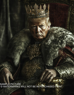 DONALD TRUMP KING PRINT 8" x 10" PRESIDENT OF USA DONALD TRUMP MAGA ...