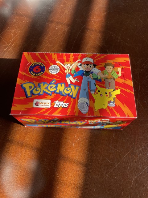 1999 Pokemon Topps Merlin Stickers Box 100 Unopened Packs 6 Stickers ...