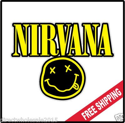 Nirvana Vinyl Wall logo Decal Sticker Alternative Rock Roll Band Kurt ...