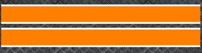 2 X BANDES ORANGE HD STRIPE RACING AUTOCOLLANT STICKER 72cmX5cm (BA166 ...