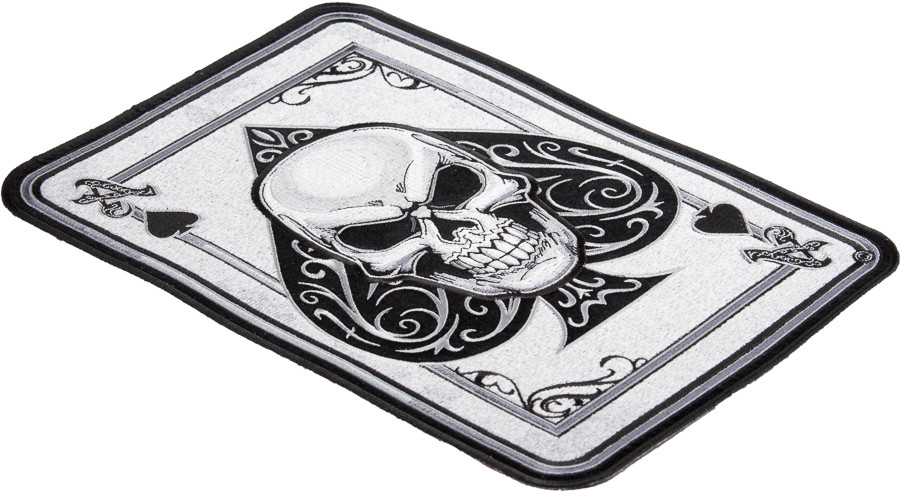 Ace Of Spades Subdued Skull Patch, Biker Back Patches | eBay