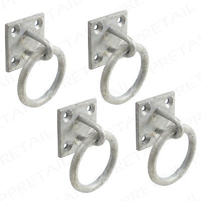 4x LARGE STRONG Mooring Ring On Plate Marine Boat Anchor Rope Chain ...