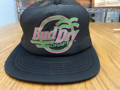 Vintage Stylemaster Bud Dry Draft Beer Foam Trucker Hat Cap Tropical ...