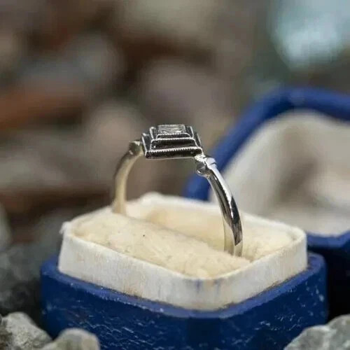 2.33Ct Art Deco Style Lab Created Diamond Wedding 14K White Gold Finish Ring | eBay