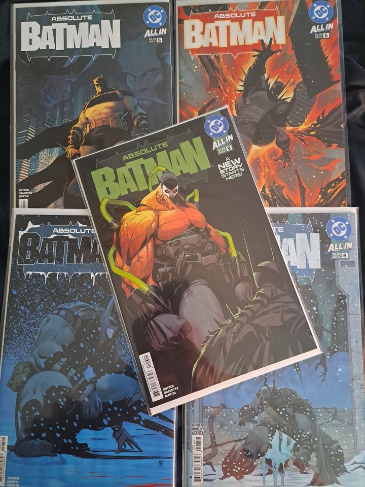 Absolute Batman..Issues 1-9. Full Run..first Prints..Synder ...number 2 ...