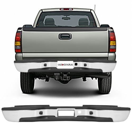 Rear Bumper For 1999-2007 Chevy Silverado GMC Sierra 2500HD 3500 Chrome ...