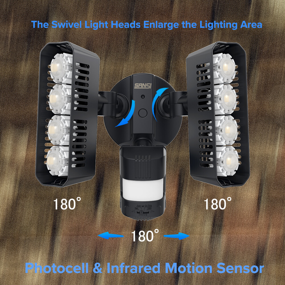 3600lm 250W LED Security Light Motion Sensor Yard Floodlight Dusk to ...