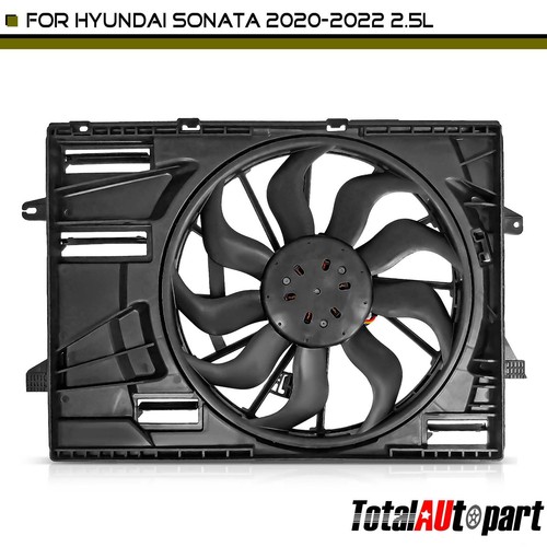 Radiator and Condenser Fan Assembly w/ Shroud for Hyundai Sonata 20-22 ...
