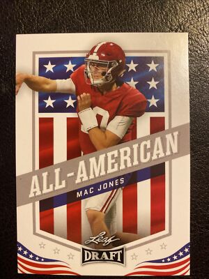 Mac Jones 2021 Leaf Draft All-American #46 New England Patriots H9 | eBay