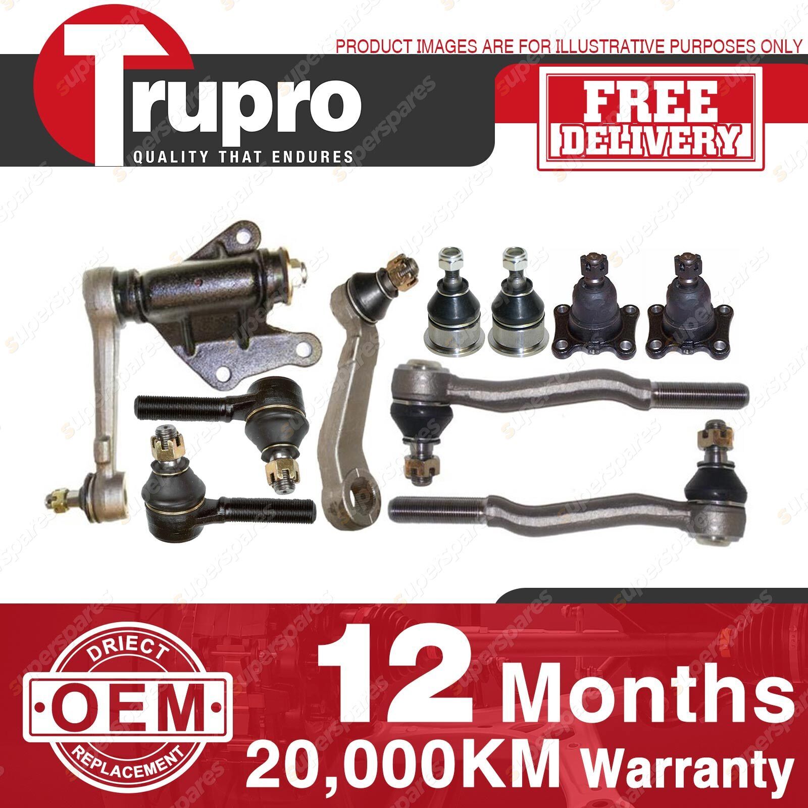 Trupro Rebuild Kit for TOYOTA HILUX 4WD RN101 106 110 126 130 IFS 89-91 ...