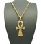 NEW ANKH CROSS PENDANT &5mm/24" CUBAN LINK CHAIN HIP HOP NECKLACE ...