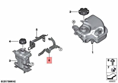 Genuine BMW Alpina X5 B7 G05 G07 G11 G12 G14 Bracket Expansion Tank ...