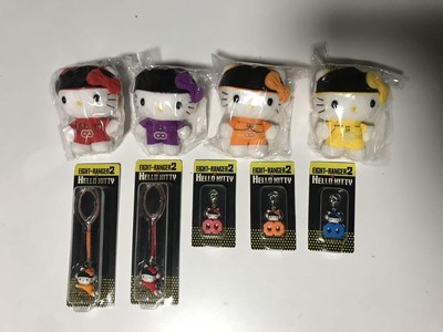 Eight Rangers 2 Hello Kitty mascot, charm, and netsuke triple set | eBay