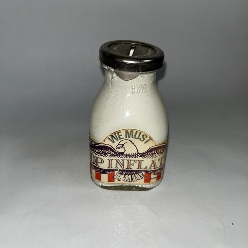 Half Pint Replica Vintage Made in USA Milk Jug Glass Coin Bank NO LOCK ...