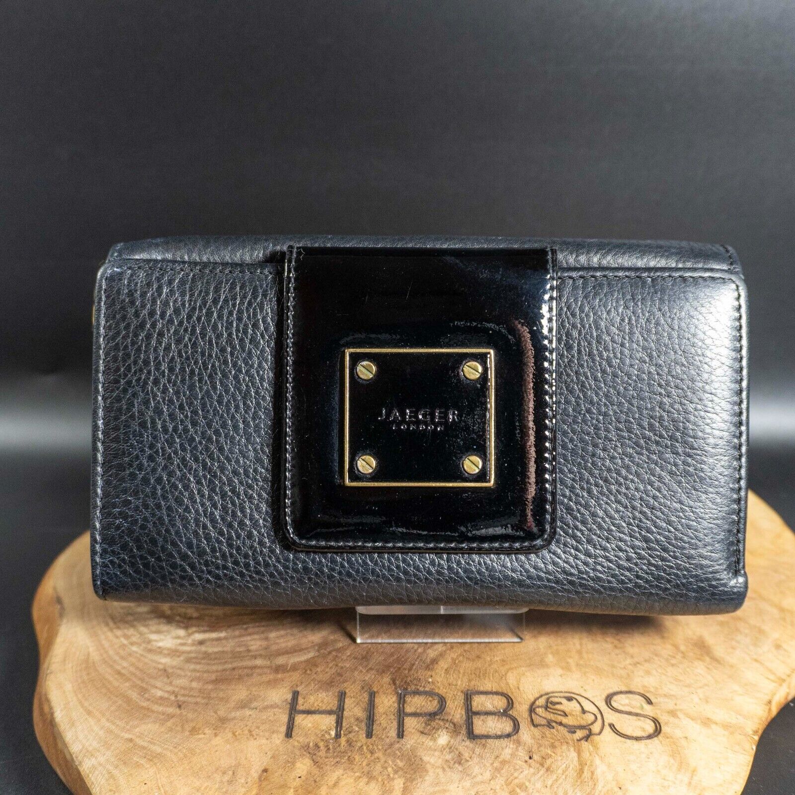 Jaeger Womens Purse Wallet Leather Snap Closure Wallet Large Size Black ...