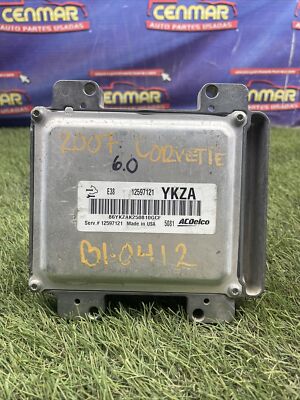 2007 Chevrolet CORVETTE ENGINE COMPUTER BRAIN BOX ECU ECM YKZA 12597121 ...