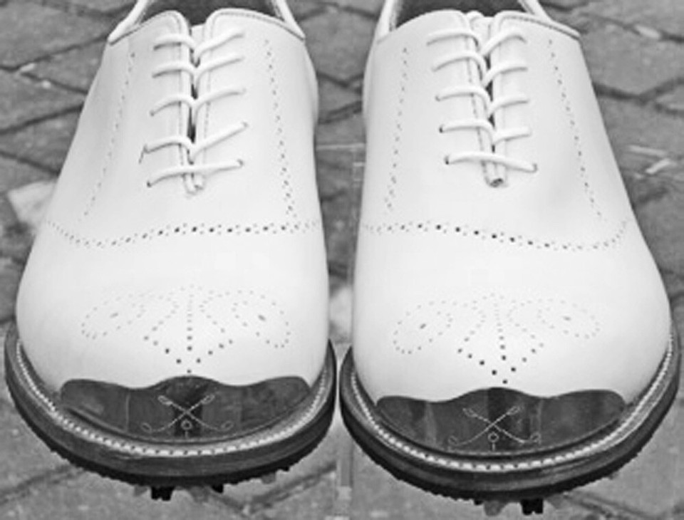 Classic Men Golf Shoes By Vecci White Brogue GTGS | eBay