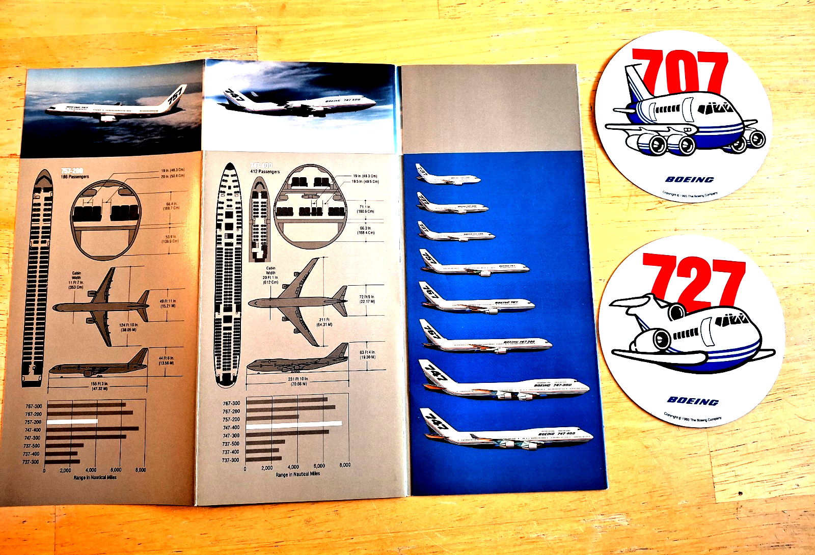 BOEING Brochure 1st Family of Commercial Jets 737-747 + Boeing 707 727 ...