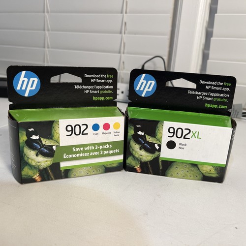 Genuine HP 902XL Black And 902 Color Ink Cartridge - 2 Pack NIB | eBay