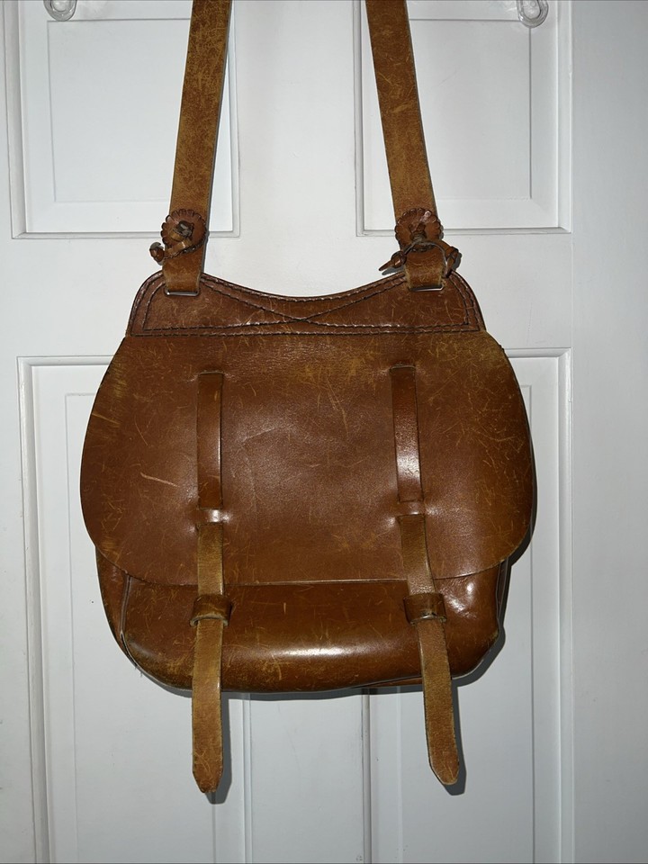 Western Women’s Brown Saddle Leather Crossbody Satchel Bag Purse | eBay