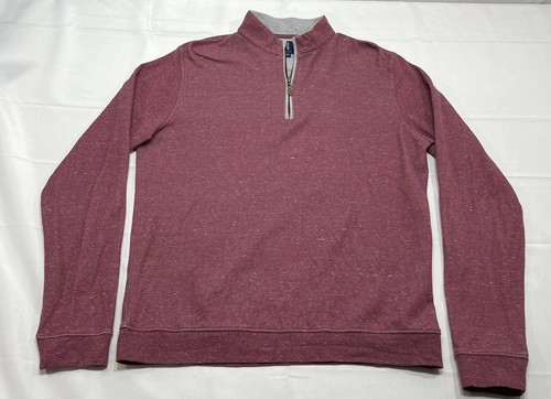 Johnnie O Sully 1/4 Zip Pullover Men's Large Red Sweater Golf ...