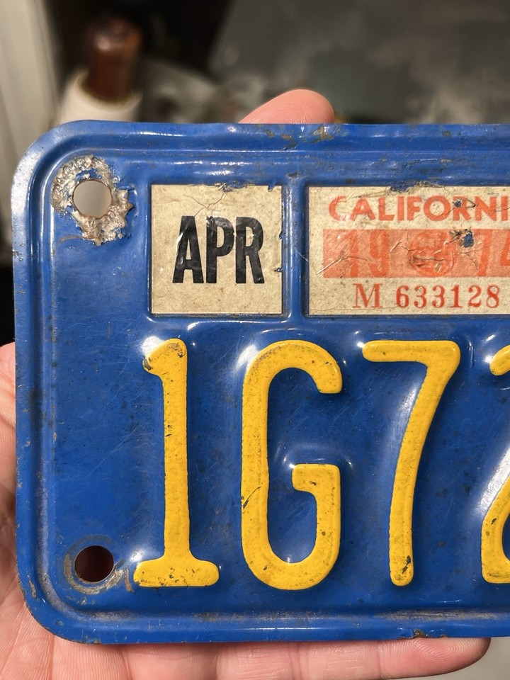Vintage 1970’s California Motorcycle License Plate | eBay