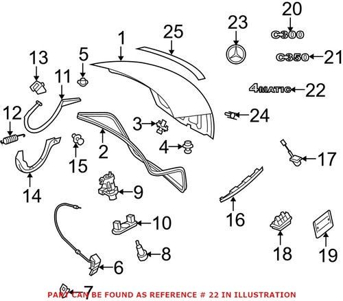 Genuine OEM Quarter Panel Emblem for Mercedes 0008170414 | eBay