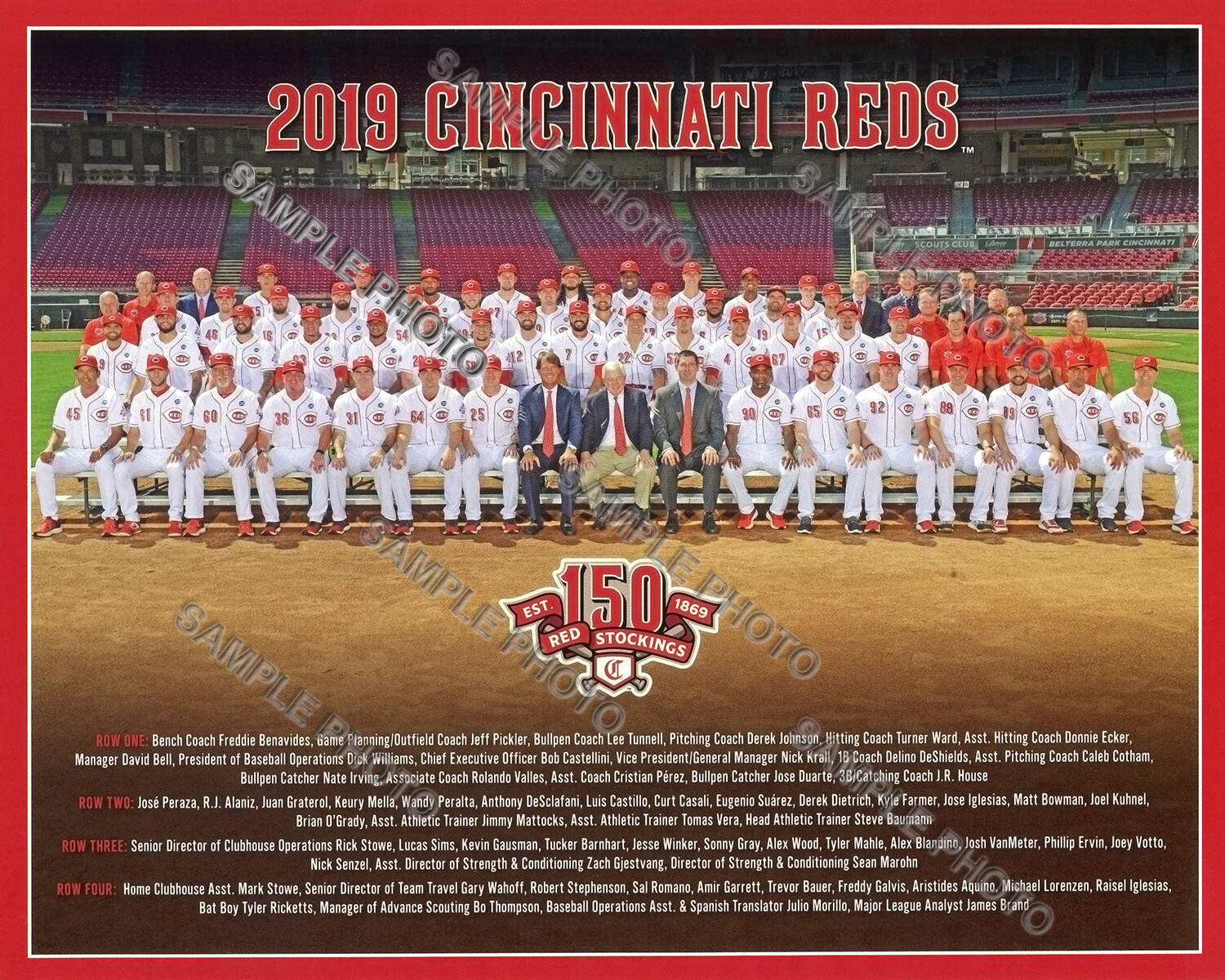 2019 CINCINNATI REDS BASEBALL TEAM 8X10 PHOTO | eBay