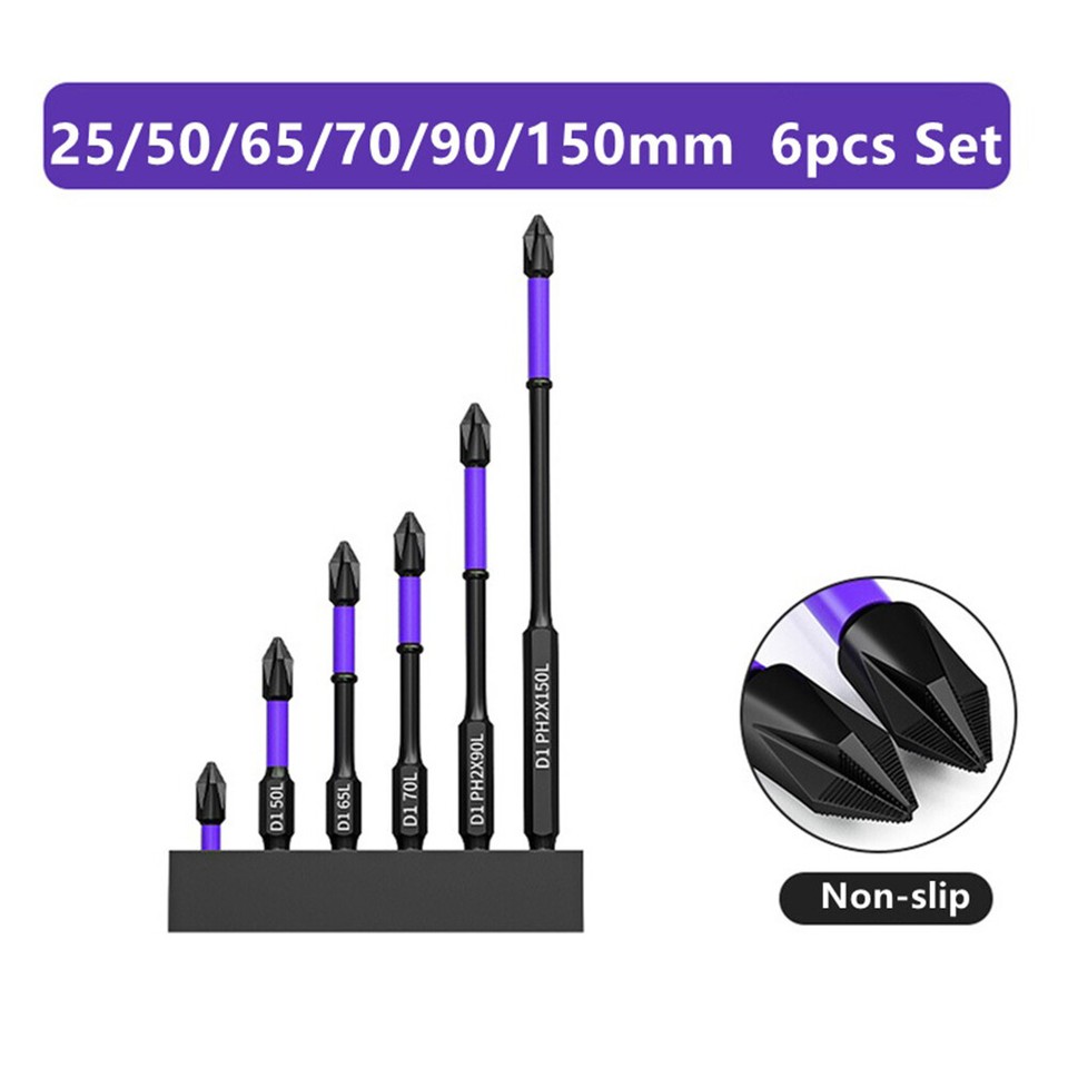 Upgraded High Hardness and Strong Magnetic Bit,D1 Impact Driver Bit Set ...