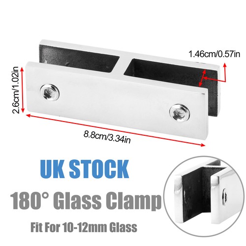 304 Stainless Steel 180 Degree Glass Balustrade Stiffener / Clamp 10 ...