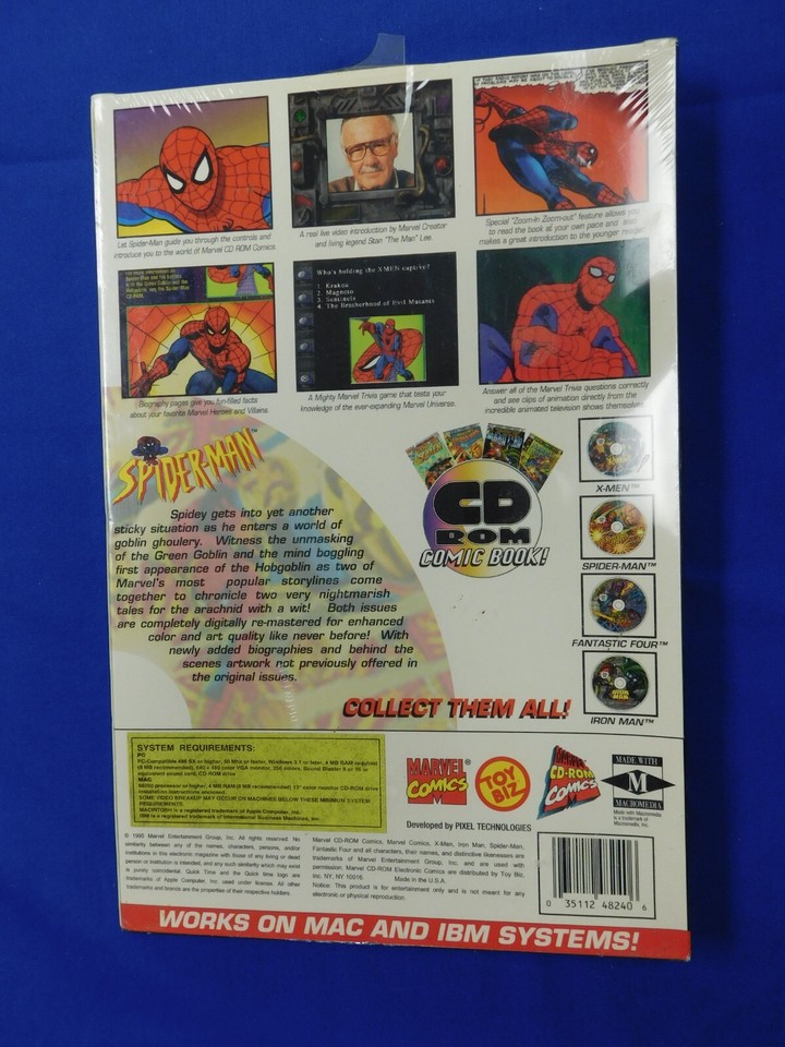 Vintage Spider-Man Interactive CD-ROM Comic Book #1 Toy Biz, Still ...