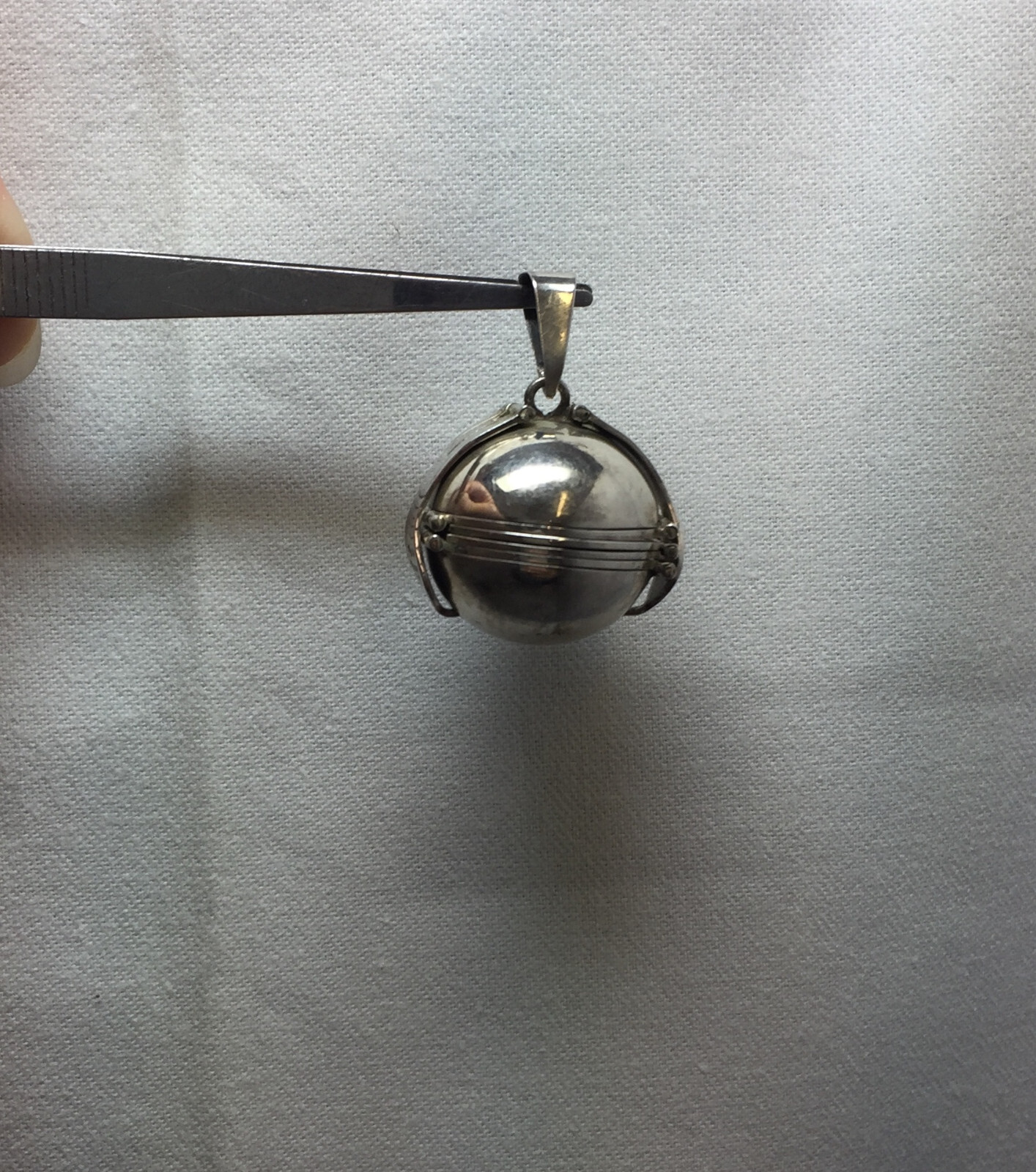 Vintage Taxco Picture Ball Multi Photo Locket Pendant… - Gem