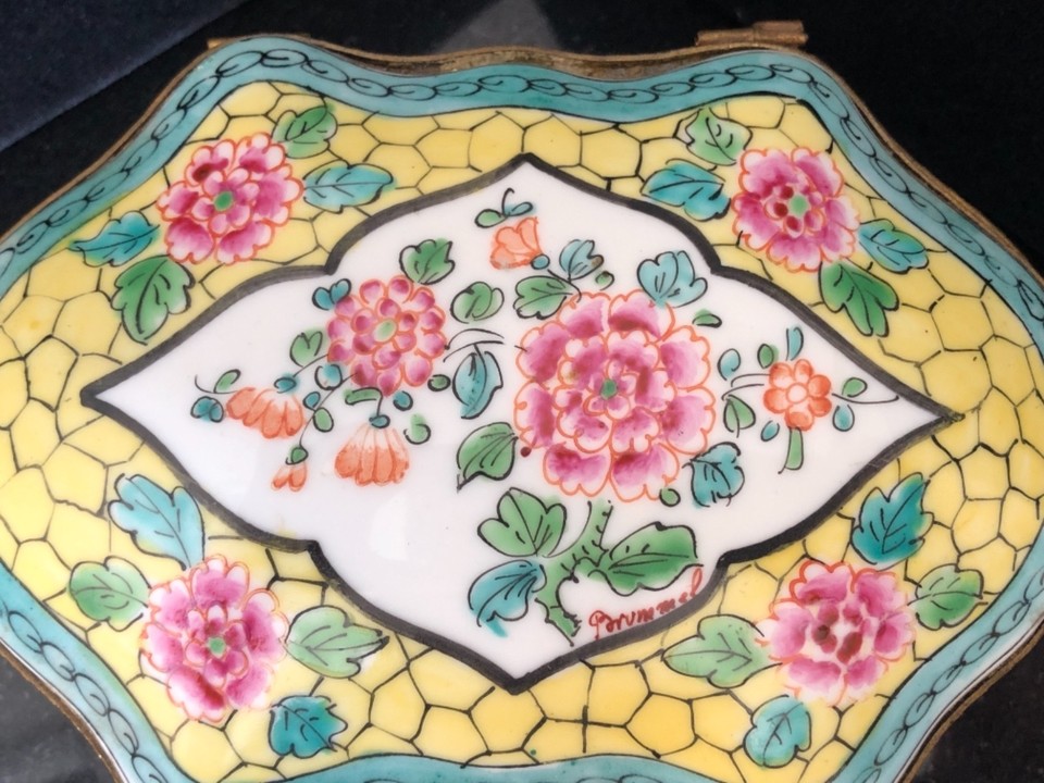 19th Century Antique X large trinket box FBS FerdInand Co France signed ...