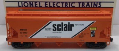 LIONEL SCLAIR 3 BAY ACF CENTERFLOW COVERED HOPPER CAR 6-17107! O SCALE ...