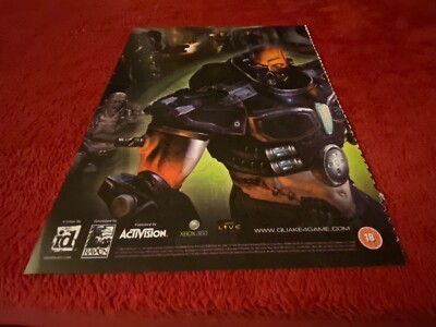 PAD54 2 PAGE GAME ADVERT 11X18 QUAKE 4 : PC CD ROM & XBOX | eBay