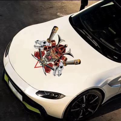 Japanese Samurai sticker hood car decal graphic; Custom Samurai Car ...