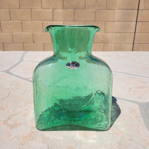 Blenko Spring Green STAR SEED 384 Water Bottle Limited Edition | eBay