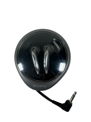 Vintage Sony Wired Stereo Headphone Earbuds MDR-E828 with Wind Up Case ...