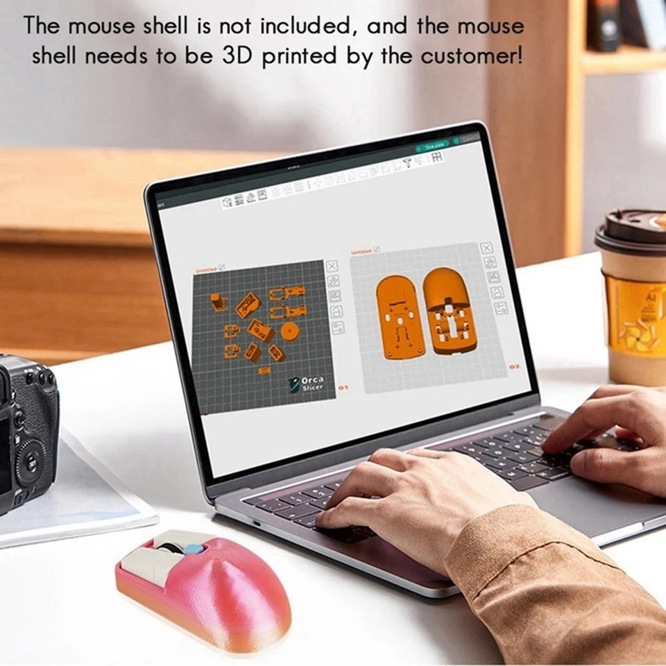 DIY Wireless Mouse Kit für Büro und Gaming Ergonomie 3D Druck Teile ...