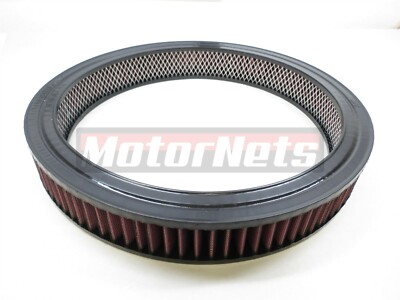 14"x2" Hi Flow Washable Reusable Air Filter Element SBC BBC SBF Hot Rod ...